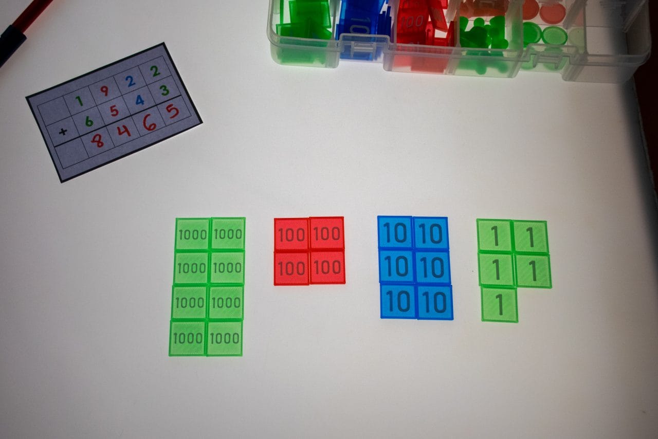 Juego de sellos Montessori - Estampillas - Sumando Momentos