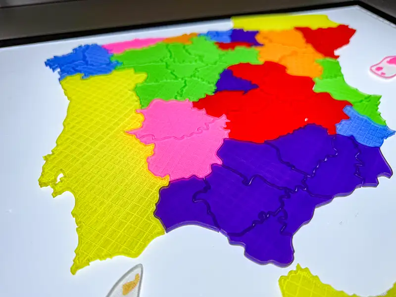 Mapa de España provincias - puzle translúcido - Sumando Momentos